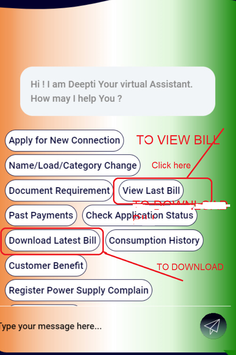 View and Download PGVCL HT and LT bill with Chatbot - Gujarat Electricity